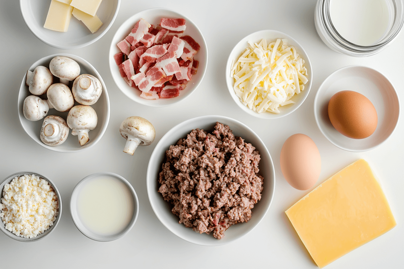 Bacon Mushroom Swiss Cheese Meatloaf Recipe