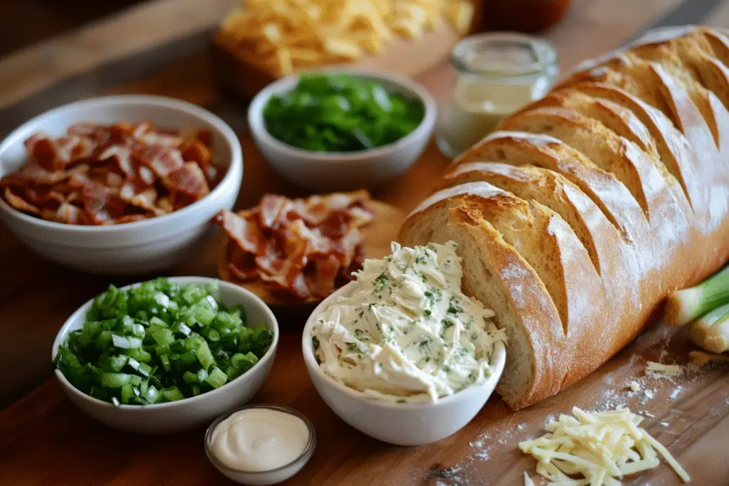 Chicken Bacon Ranch Stuffed Bread Recipe