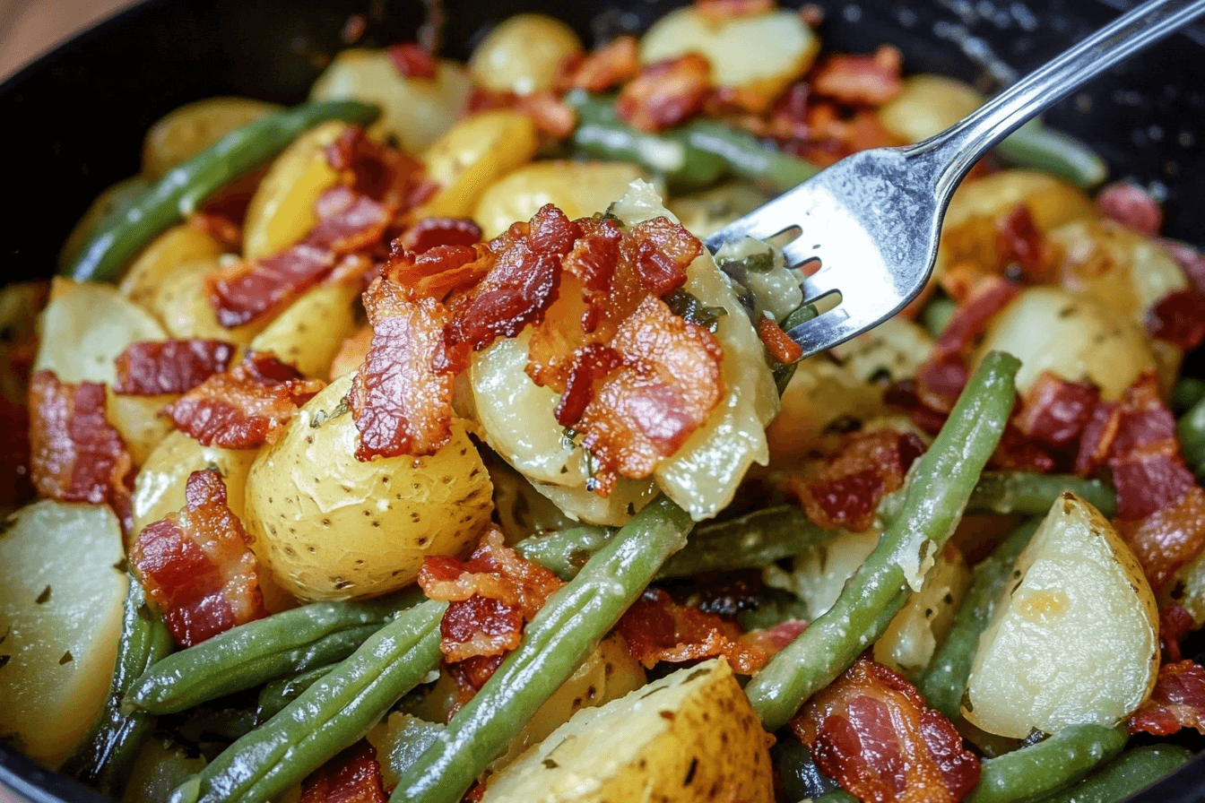 Country Ranch Green Beans 'N Potatoes With Bacon Recipe