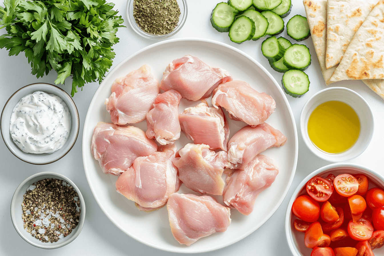 Greek Chicken Gyros with Cucumber Tzatziki Recipe