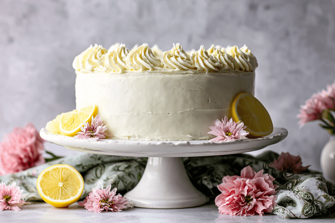 Delicious Lemon Cake with Cream Cheese Frosting Recipe