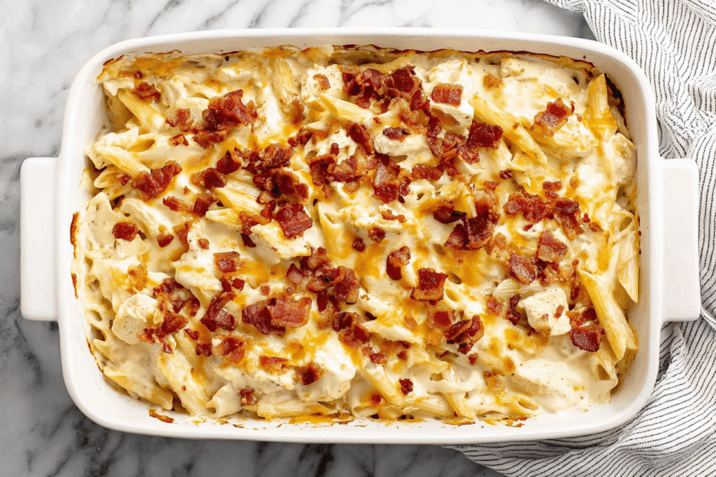 Delicious Chicken Bacon Ranch Casserole - Easy Comfort Food