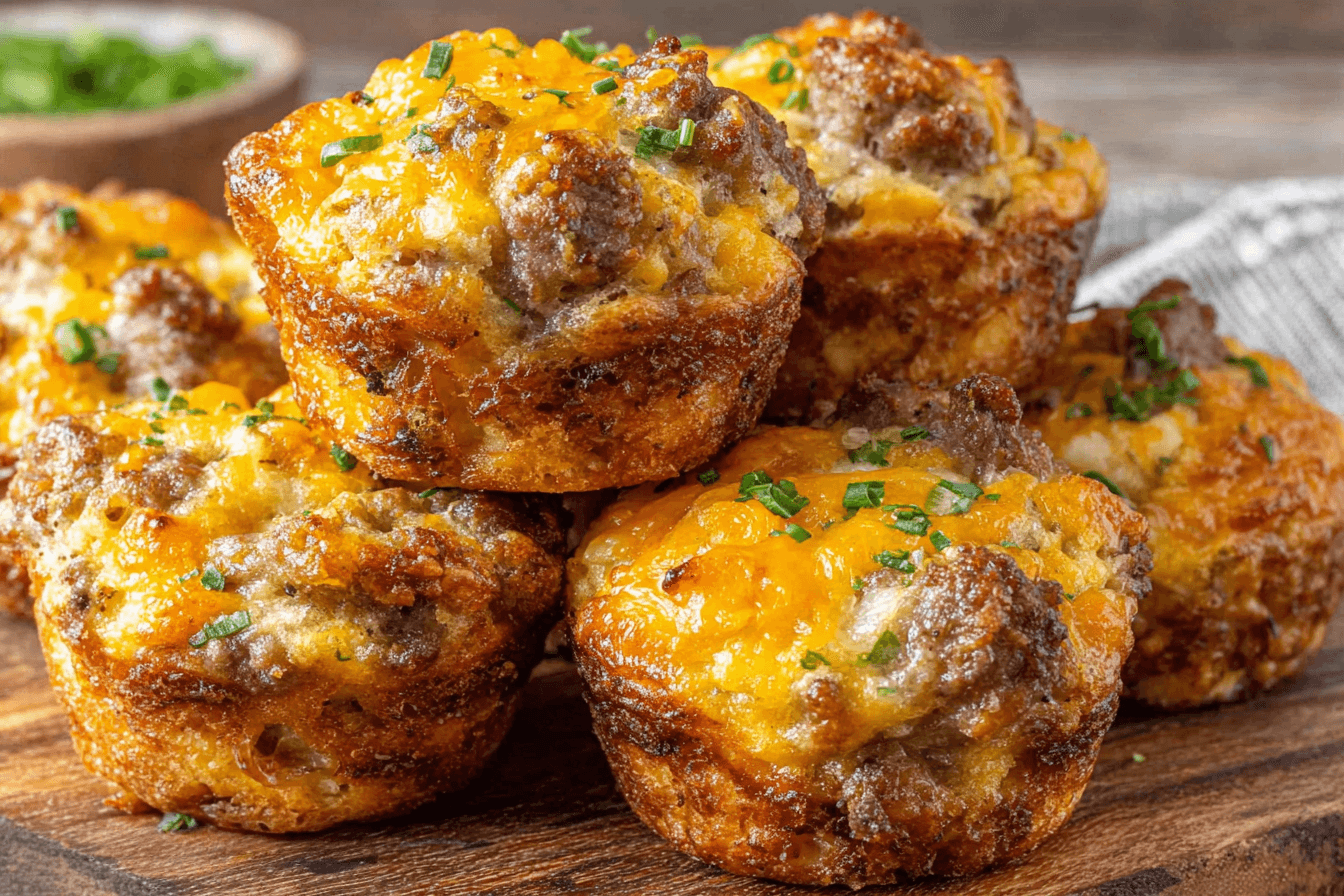 Easy Sausage Breakfast Muffins Recipe - Quick, Savory, Delicious