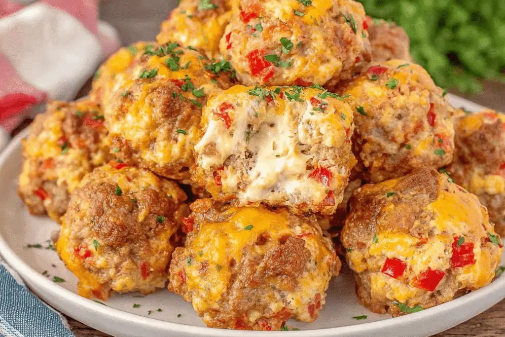Delicious Rotel Cream Cheese Sausage Balls Recipe - Easy Appetizer