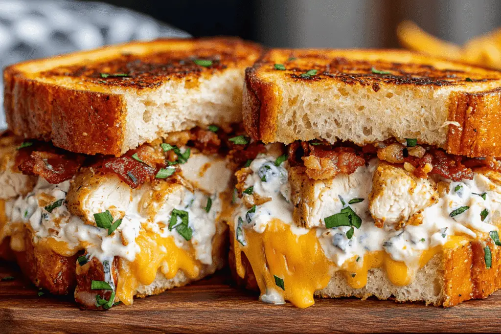 Delicious Cheddar Bacon Ranch Chicken Melt Recipe - Easy Comfort Food