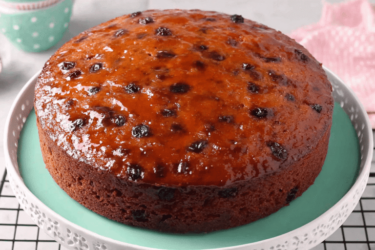 Delicious Homemade Fruit Cake Recipe with Orange Syrup