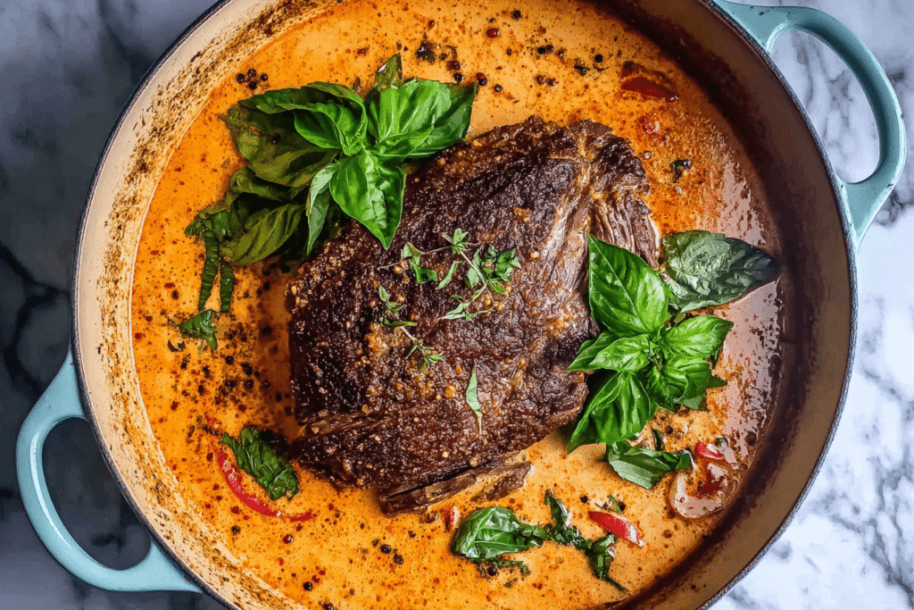 Coconut Red Curry Drip Beef Recipe - Flavorful Comfort Food