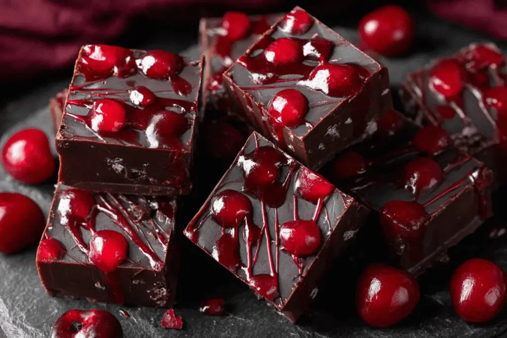 Halloween Dracula’s Dark Cherry Fudge Recipe - Easy & Delicious Treats