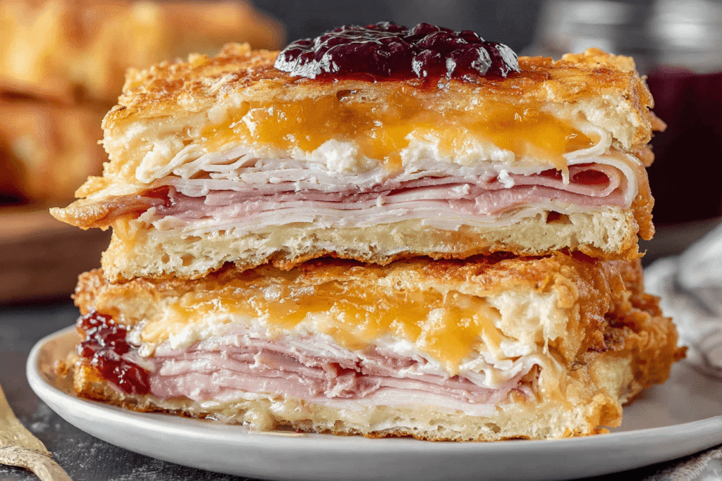 Deep Fried Monte Cristo Sandwich Recipe - Crunchy and Delicious
