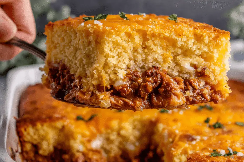 BBQ Chicken Cornbread Casserole - Easy Comfort Food Recipe