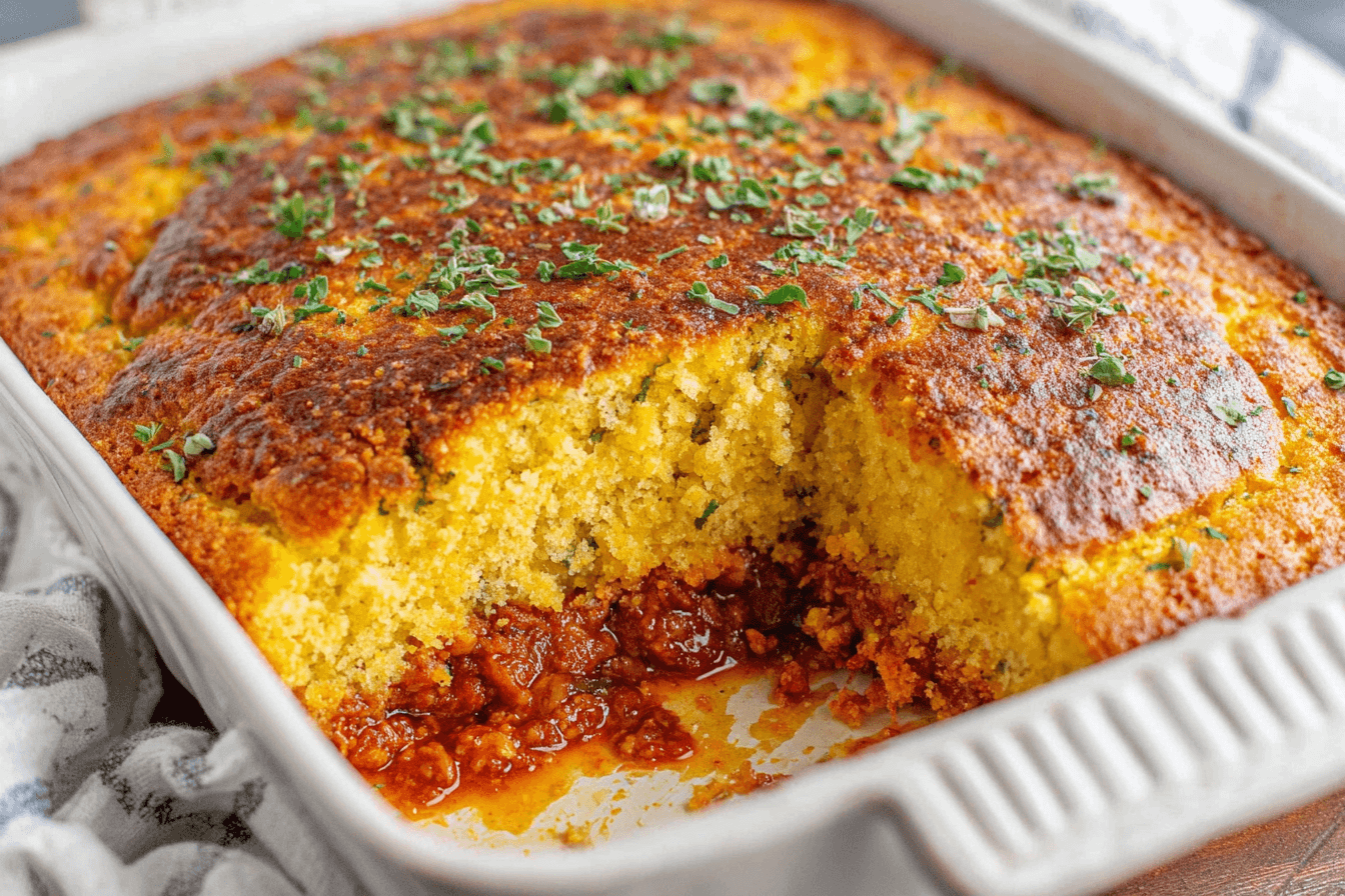 BBQ Chicken Cornbread Casserole - Easy Comfort Food Recipe