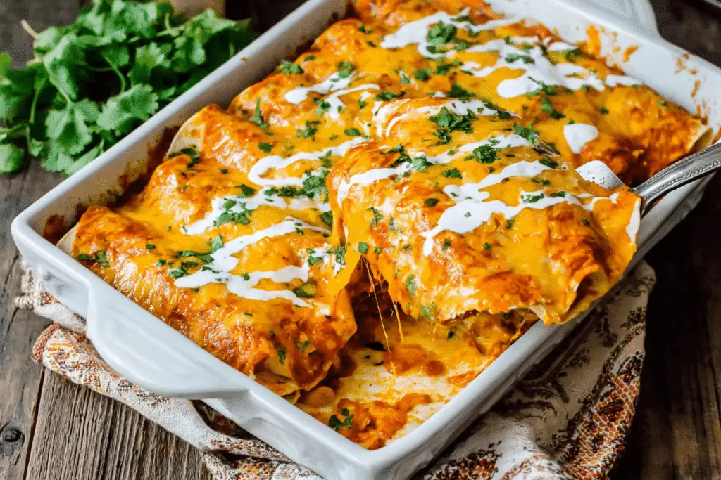 Easy Cheesy Bean Enchiladas Recipe - Quick, Comforting Dinner