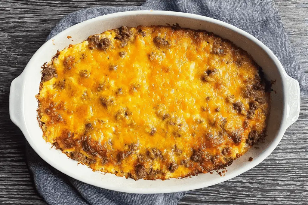 Cheesy Beef and Cauliflower Casserole Recipe - Comforting & Easy
