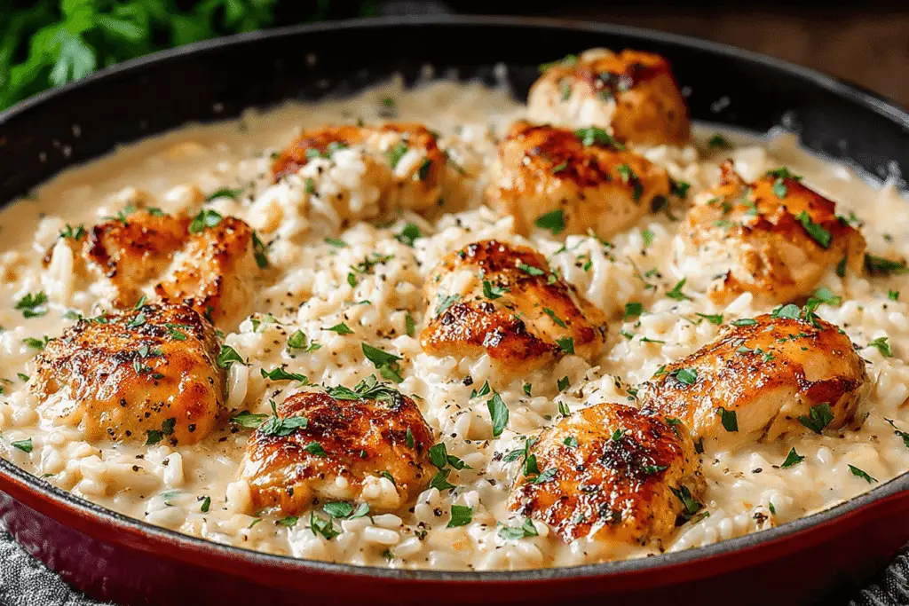 Creamy Chicken and Rice Skillet Recipe - Comfort Food Made Easy