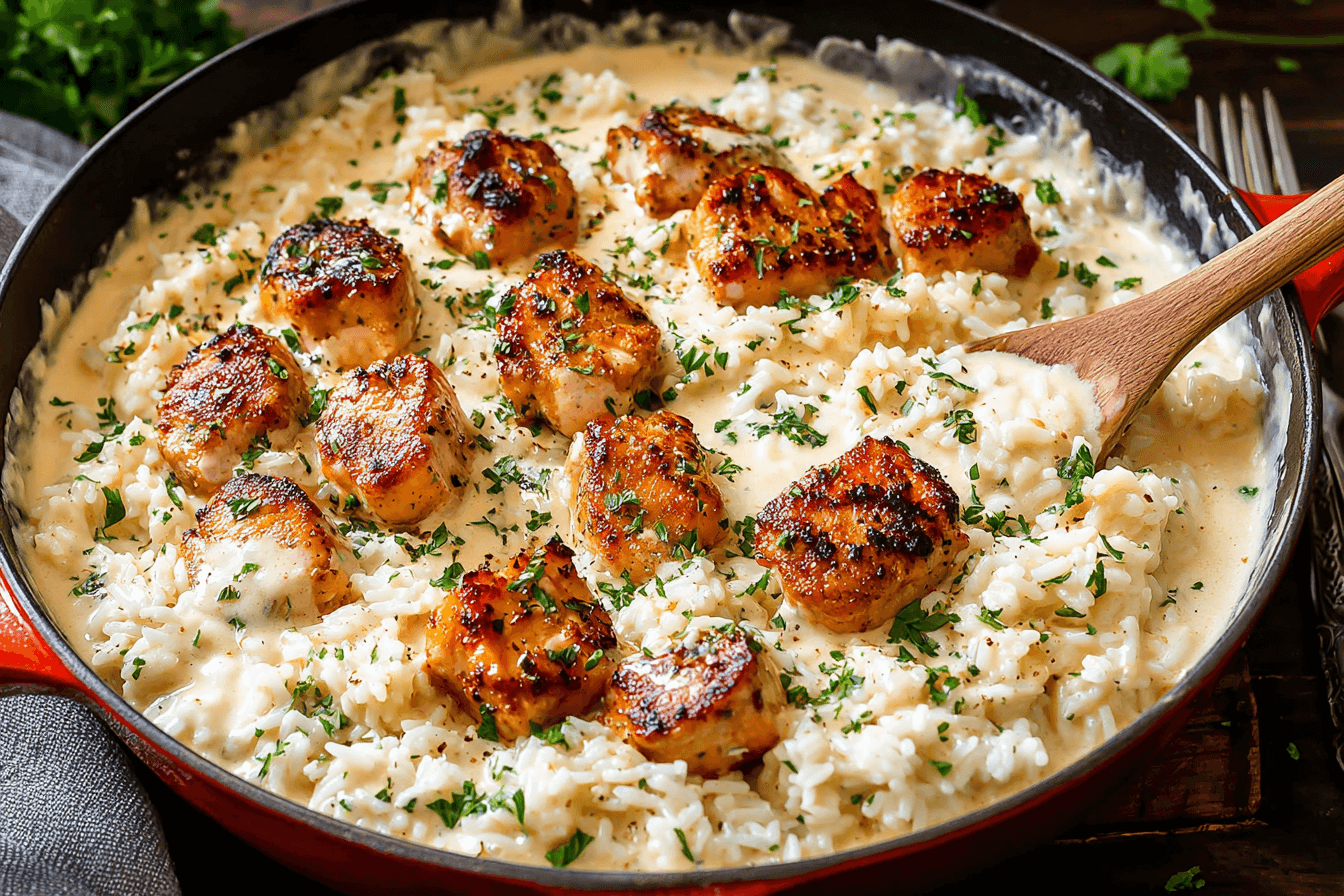 Creamy Chicken and Rice Skillet Recipe - Comfort Food Made Easy
