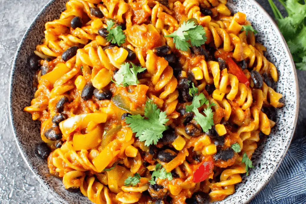One Pot Black Bean Fajita Pasta Recipe - Quick and Easy Meal