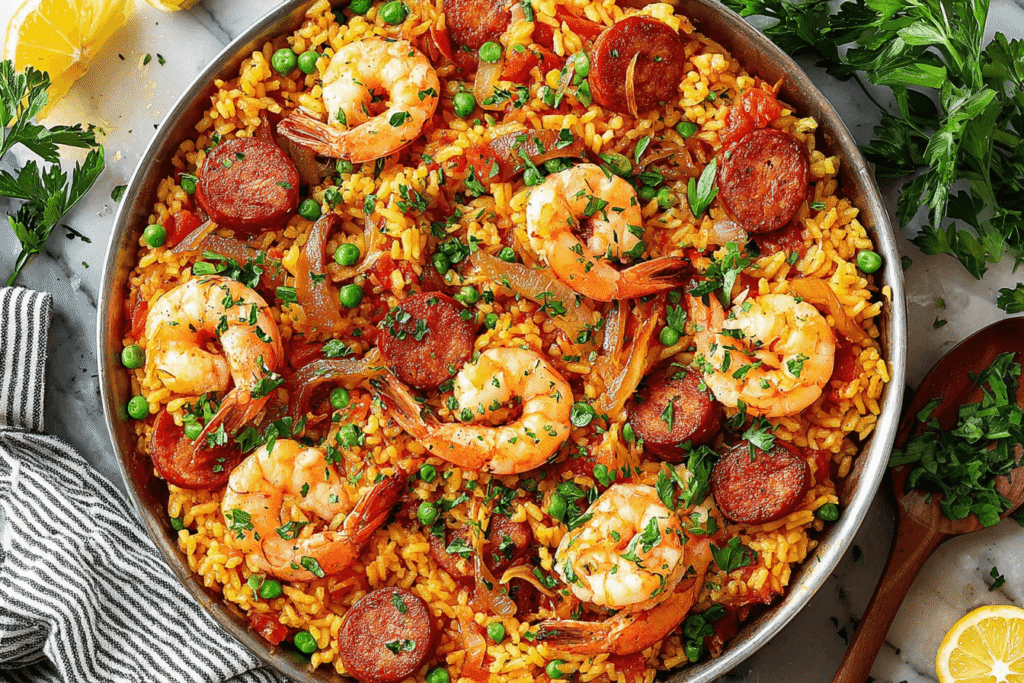 Shrimp And Chorizo Paella