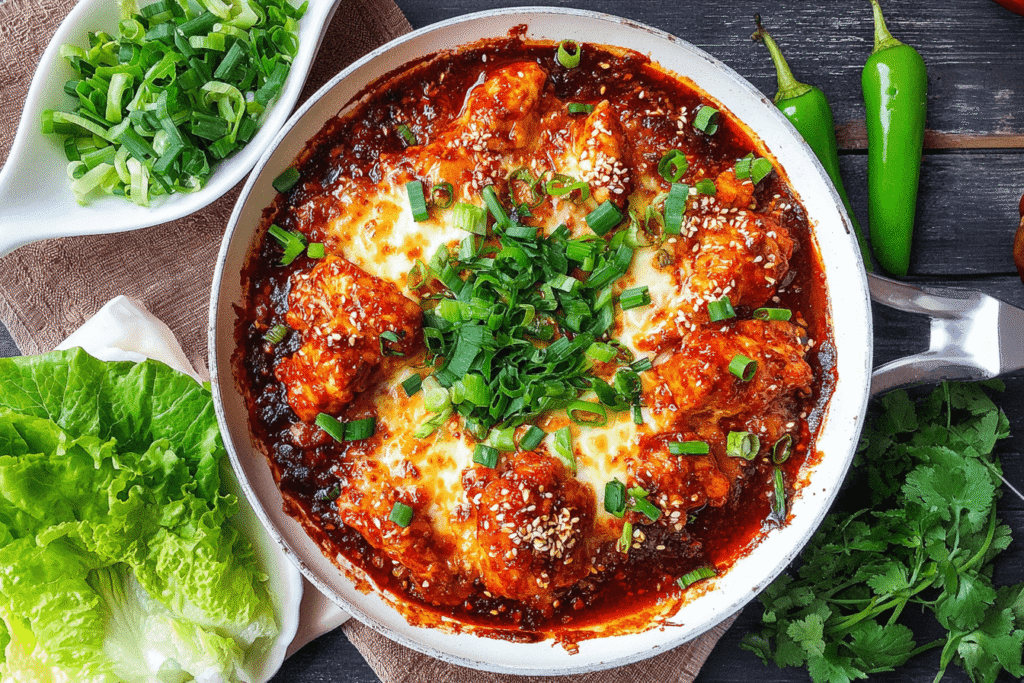 Spicy Cheesy Chicken Buldak Recipe - Fiery and Flavorful Delight