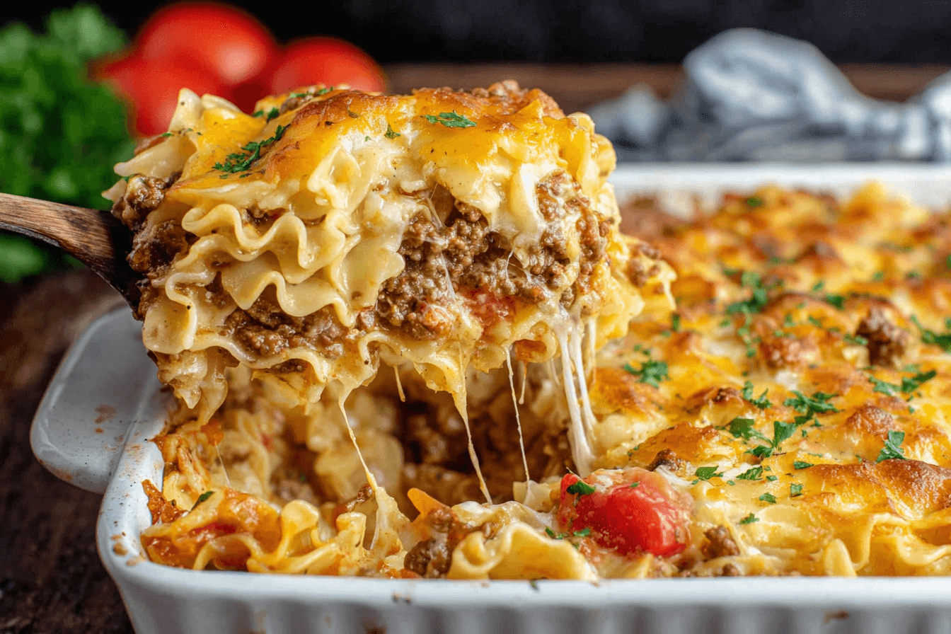 Easy Beef Lombardi Casserole Recipe - Comforting and Delicious