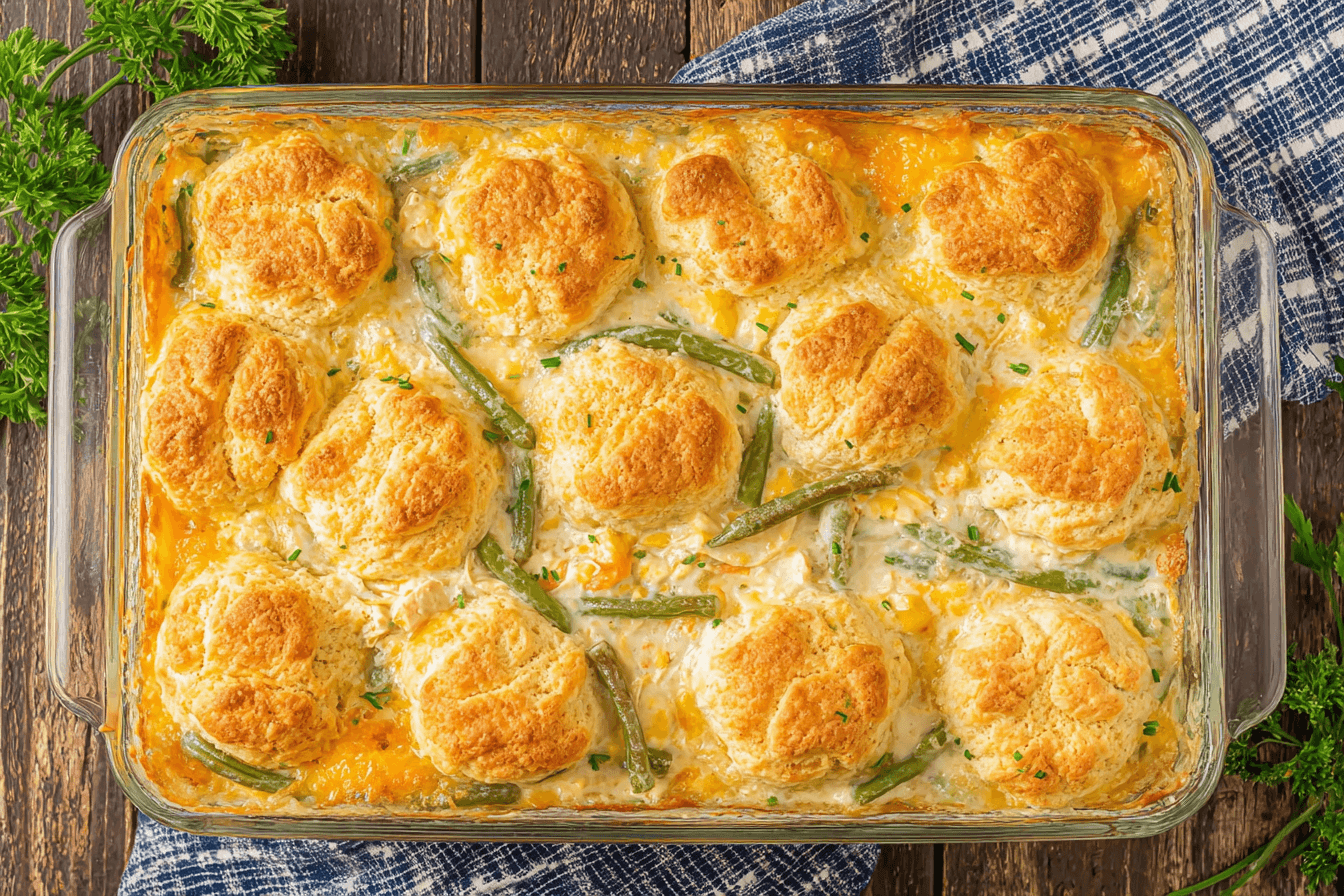 Delicious Chicken Cobbler with Red Lobster Biscuits Recipe