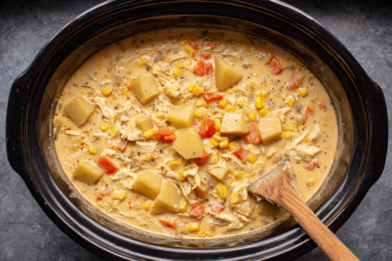 Hearty Chicken and Bacon Corn Chowder Recipe - Comfort Food Delight