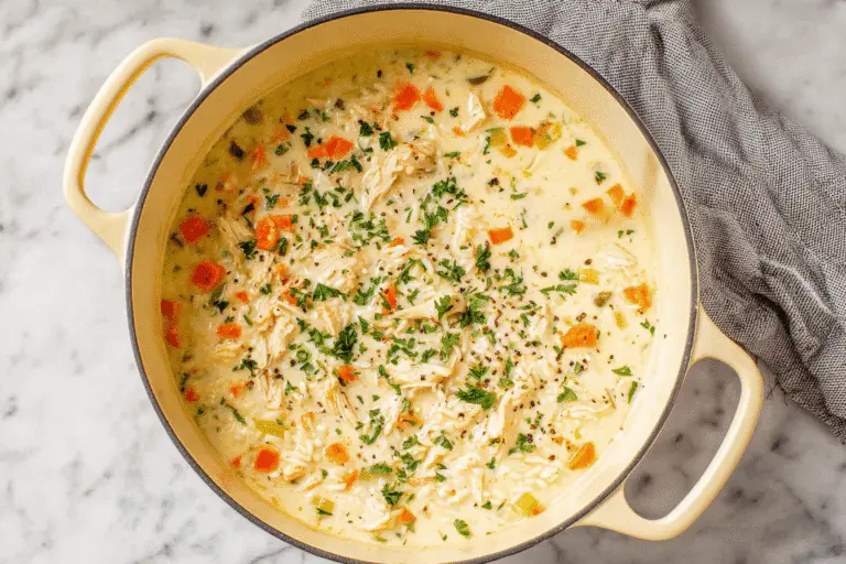 Creamy Chicken and Rice Soup Recipe - Comforting and Easy