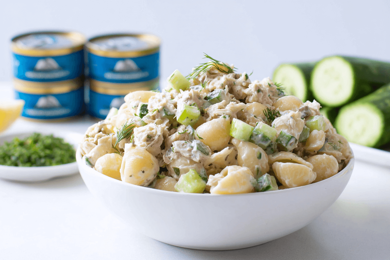 Delicious Dill Pickle Tuna Pasta Salad - Quick & Healthy Recipe