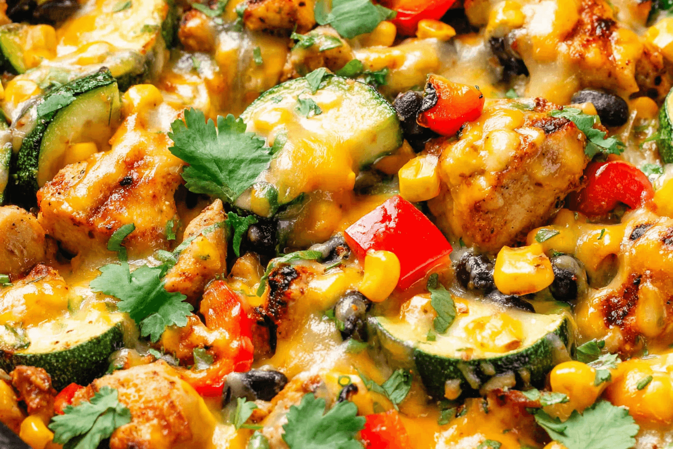 Tex Mex Chicken and Zucchini Recipe - Easy, Healthy One-Pan Meal