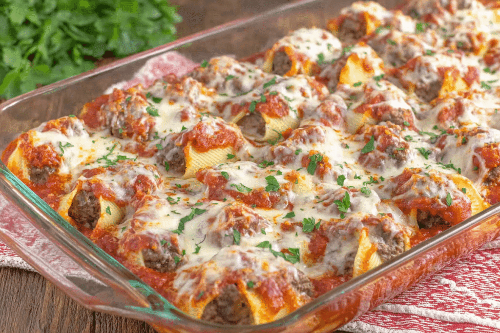 Delicious Meatball Stuffed Shell Pasta - Easy Comfort Food Recipe
