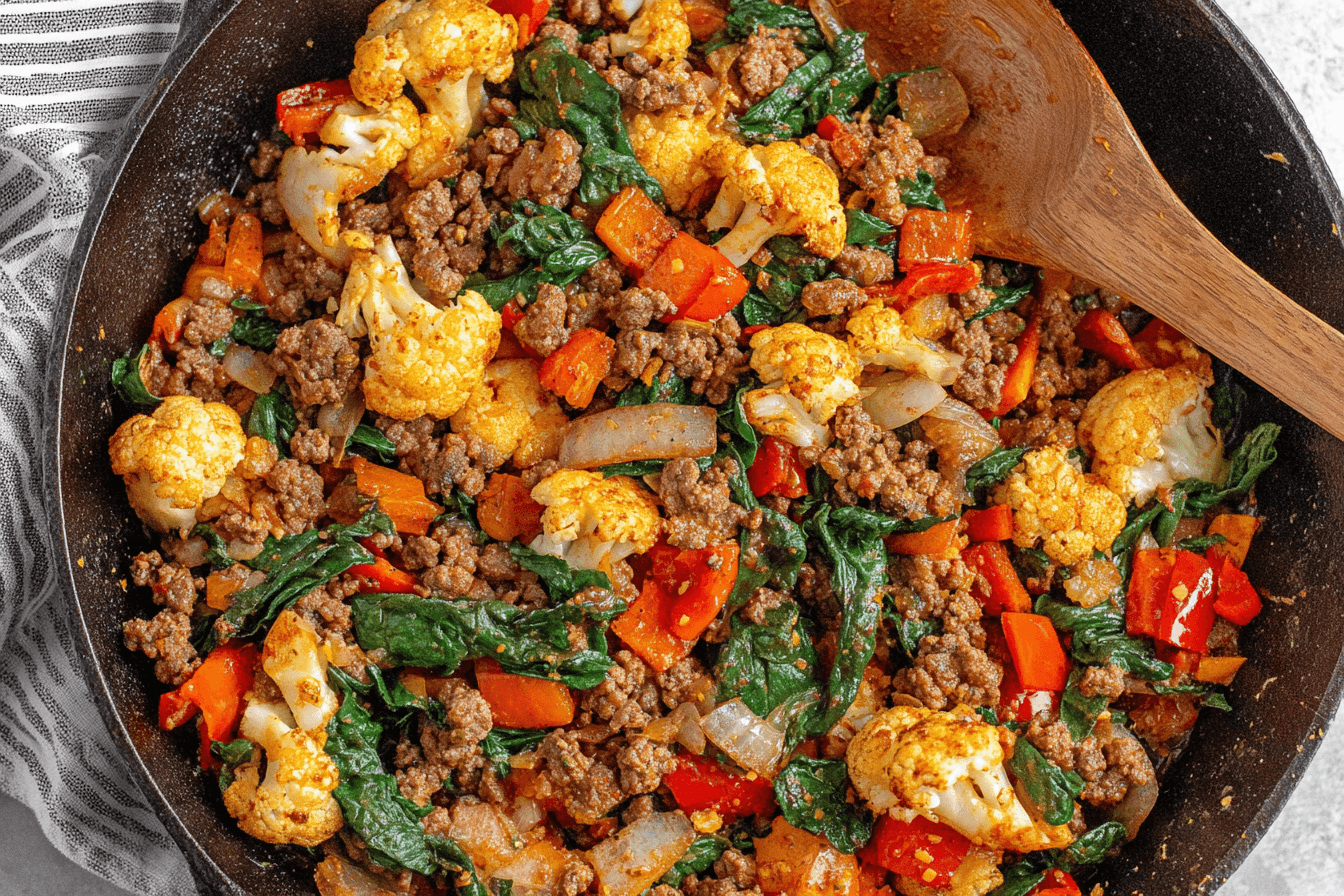 Mexican-Inspired Ground Beef and Cauliflower Skillet Recipe - Quick and ...