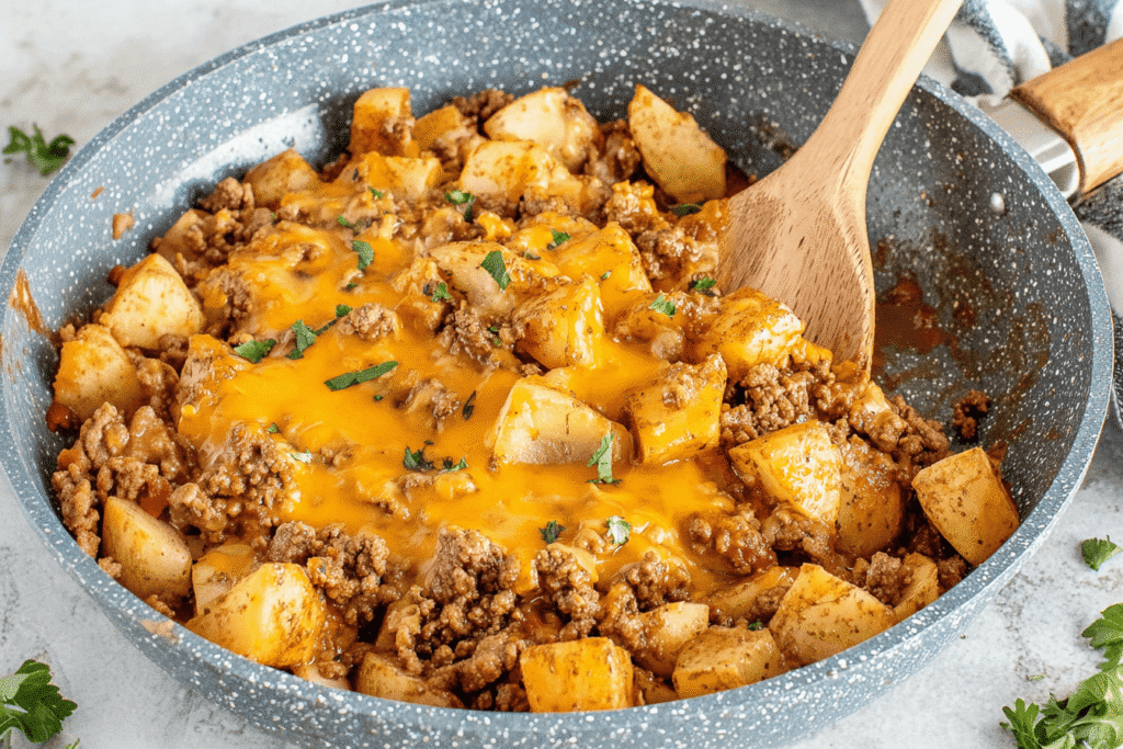 Delicious Sloppy Joe Potato Skillet Recipe - Easy Comfort Food