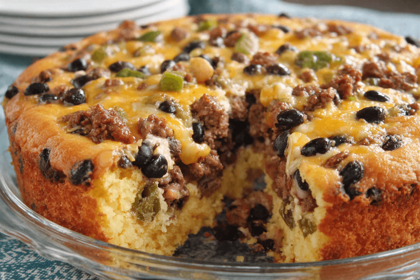 Delicious Bean and Beef Taco Tamale Pie Recipe - Easy Comfort Food