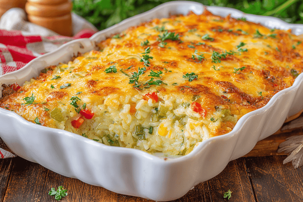 Easy Pepper Jack Rice Bake Recipe - Cheesy Comfort Food Casserole